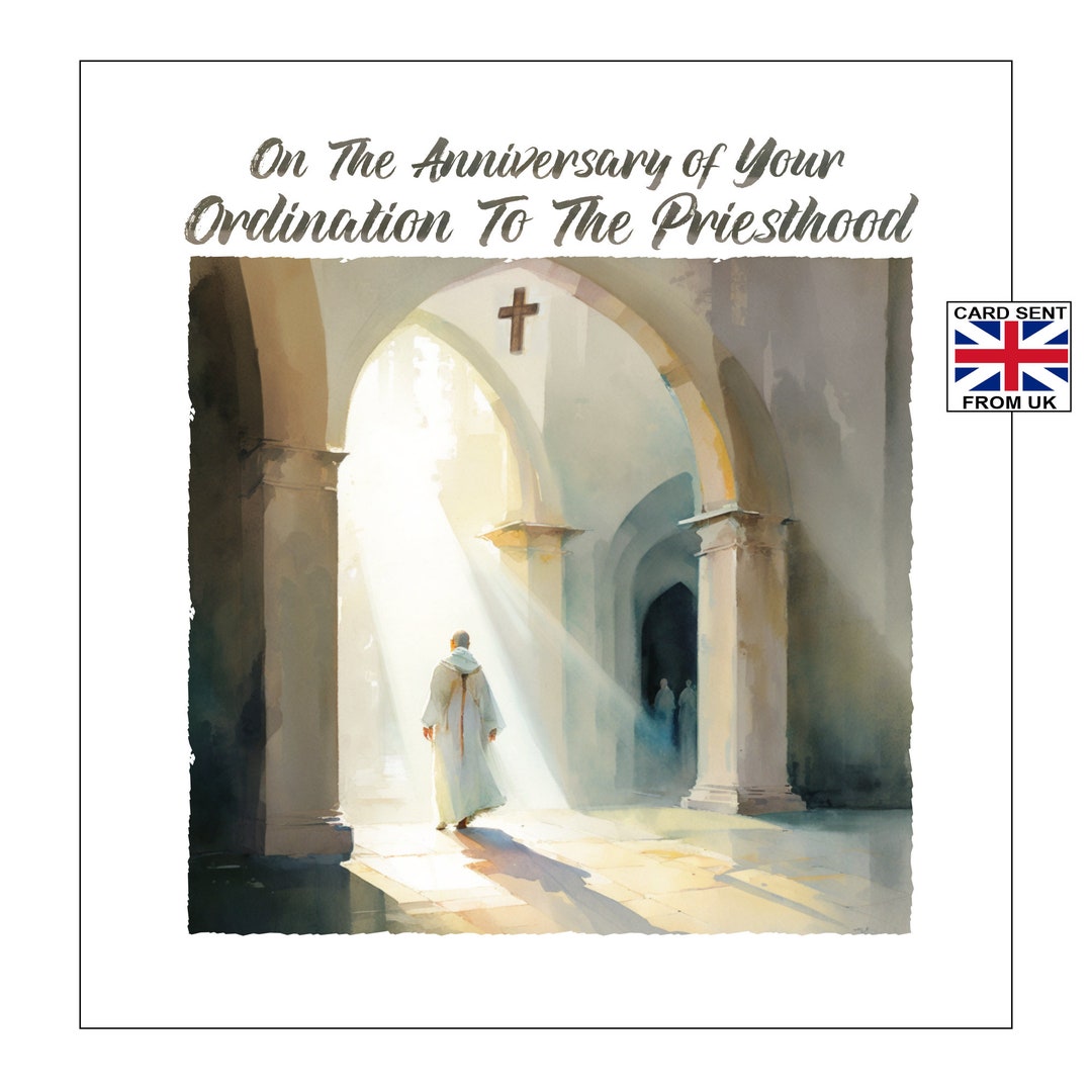 Priest Ordination Anniversary Card | Anniversary Card for Anglican ...