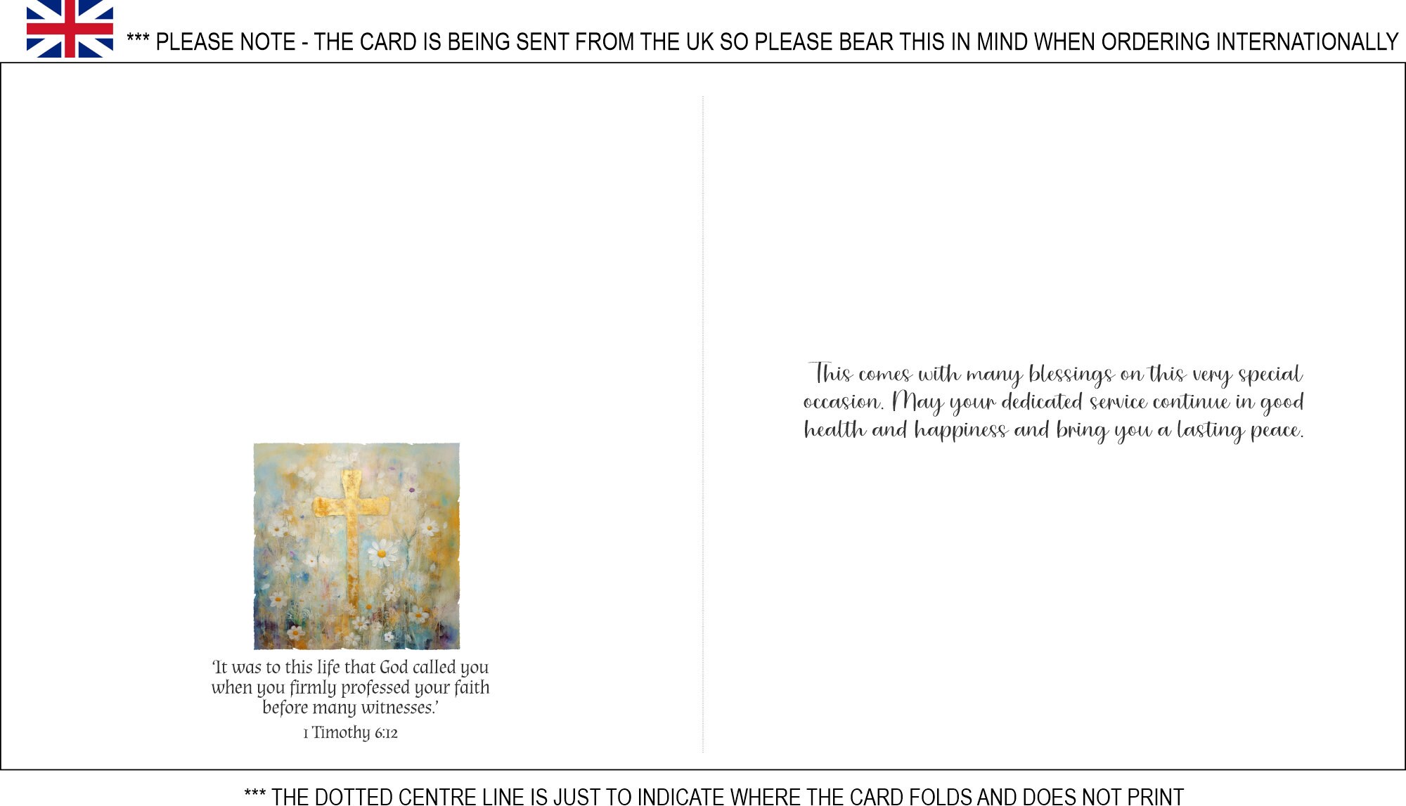 Large 50th Anniversary of Profession Card 50th Jubilee Card for A Nun ...