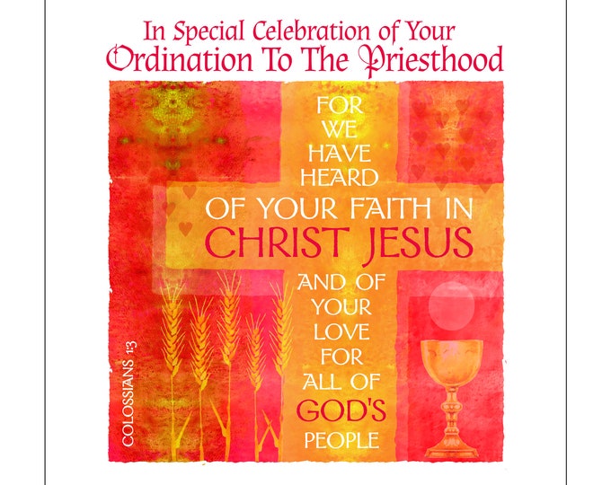 Priest Ordination Card | Ordained Priest Card | Cards for Priests - Etsy