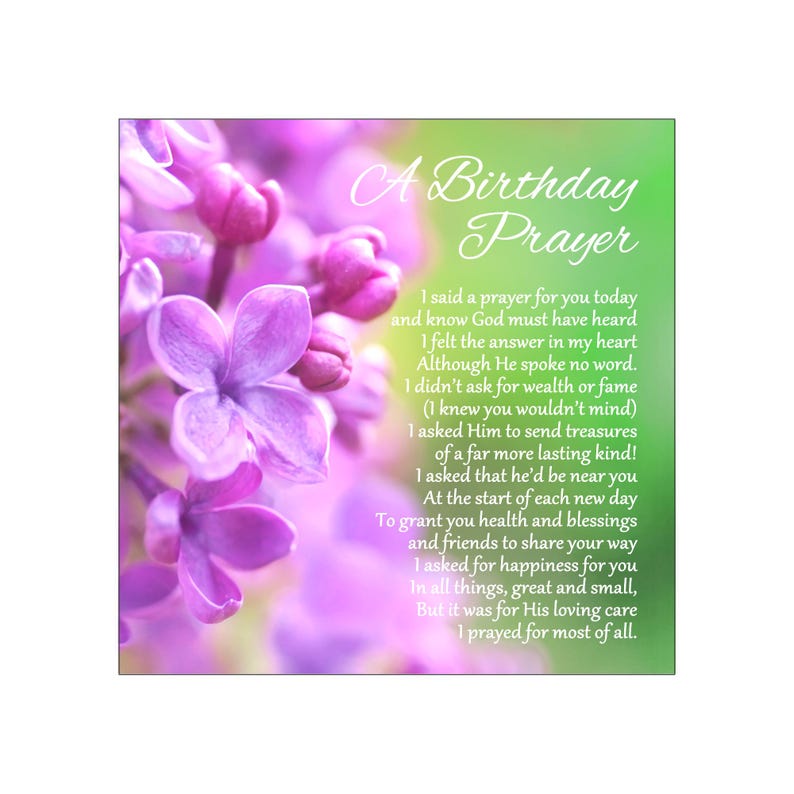Christian Birthday Card | I Said A Prayer Verse - Etsy