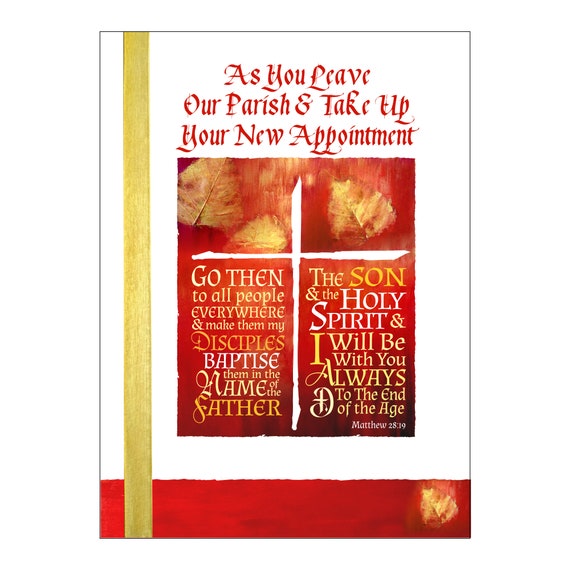 Extra Large Priest Leaving Card Priest New Appointment Card - Etsy UK