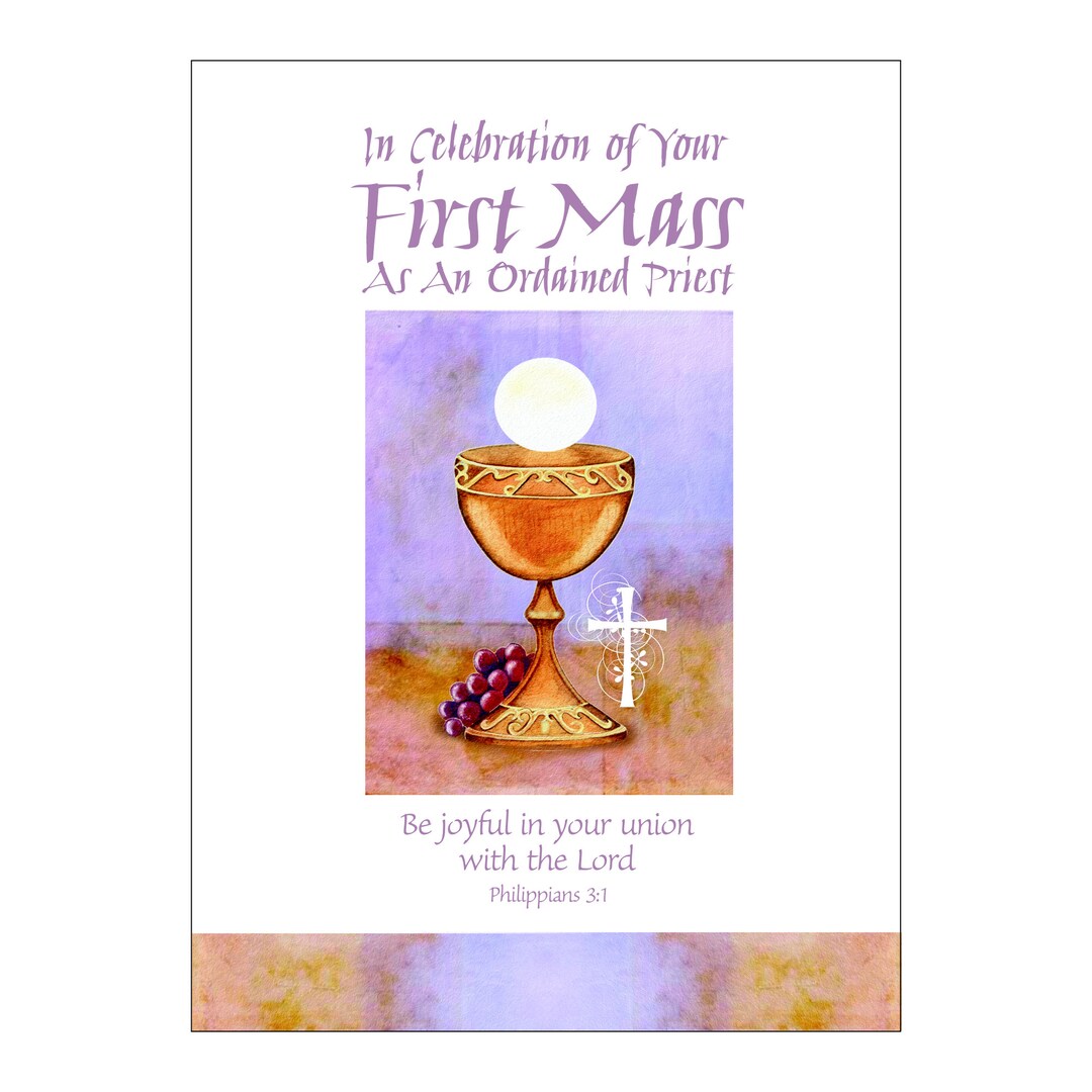 A Priest First Mass Celebration Card - Etsy