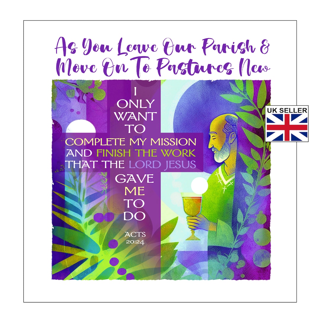 Large Priest Leaving Card | Priest New Appointment Card | Priest New ...