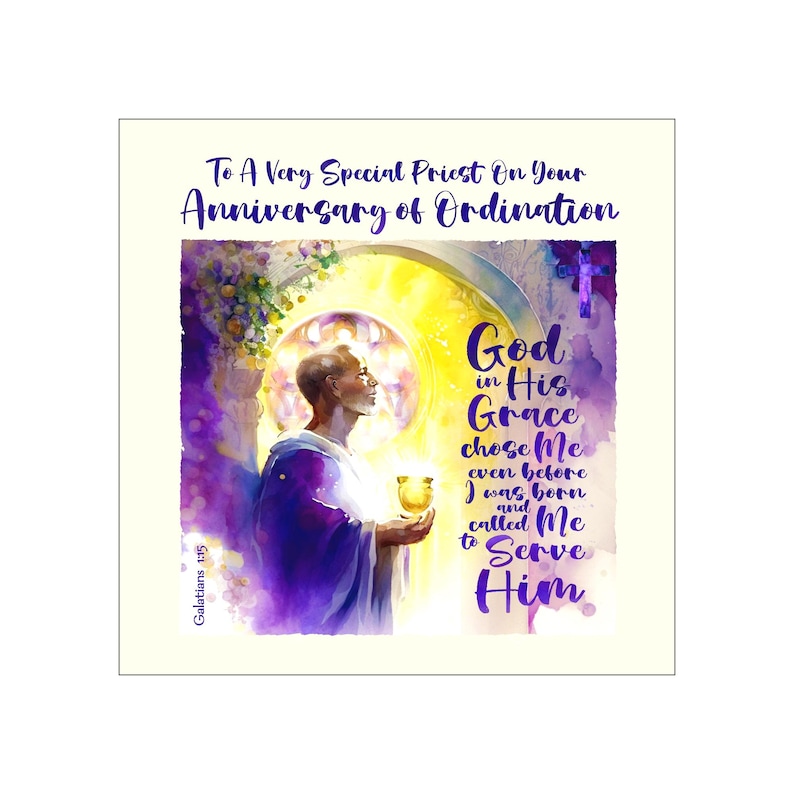 Priest Ordination Anniversary Card – Faith Inspirational Card - Etsy