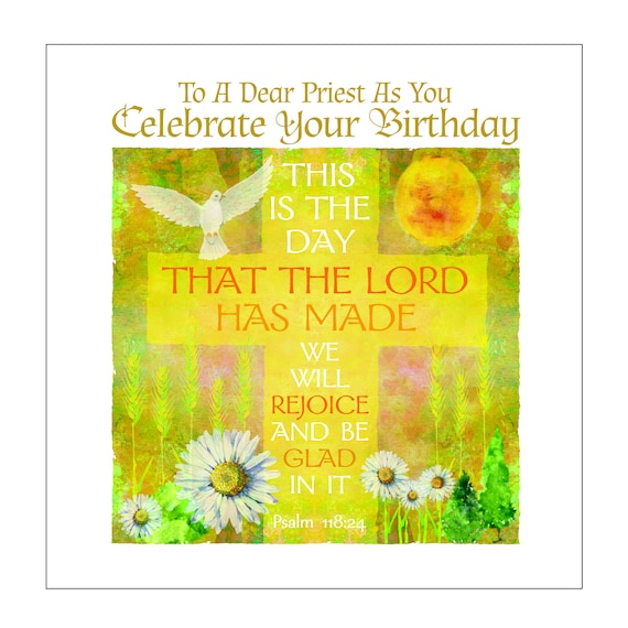 Priest Birthday Card | Etsy