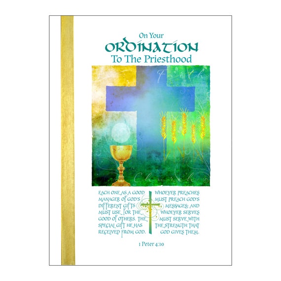 Priest Ordination Card Ordained Priest Card Cards for - Etsy