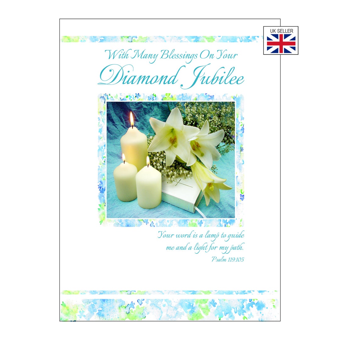 Diamond Jubilee Card for A Nun | Diamond Jubilee Card for A Priest - Etsy