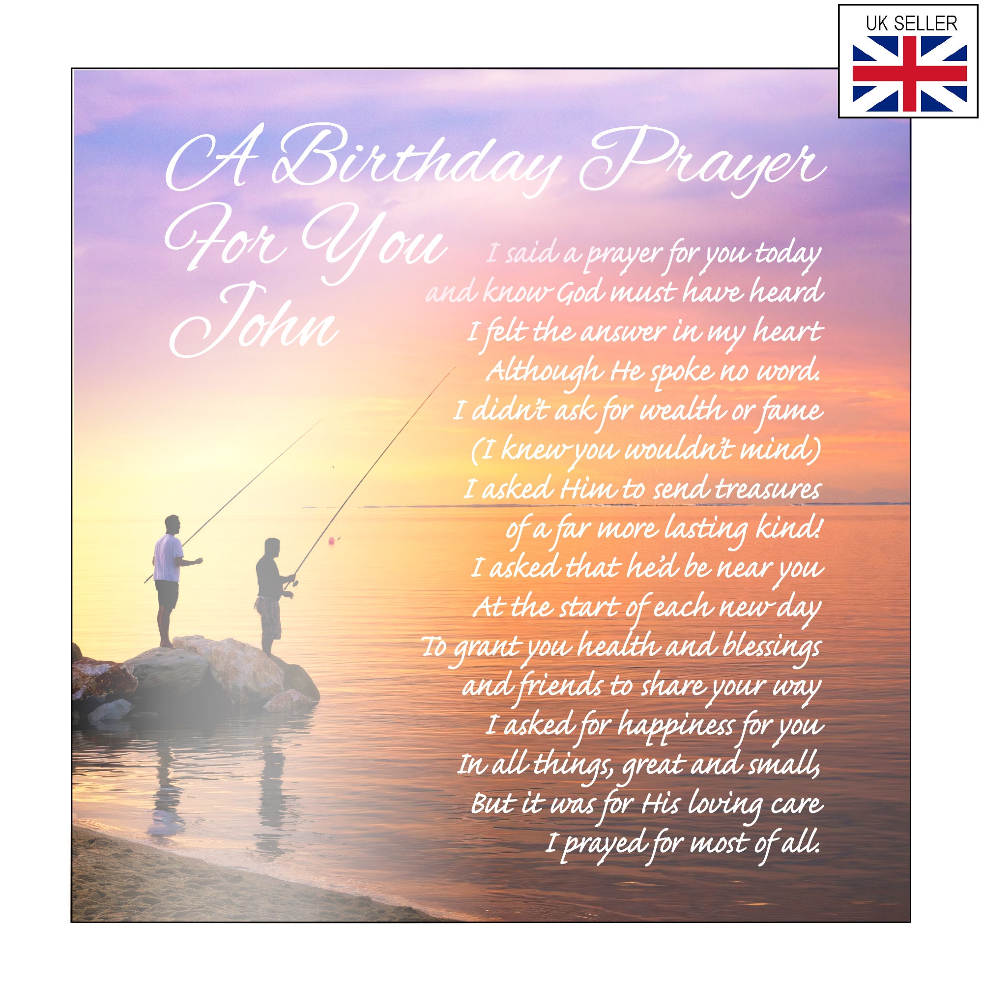 Personalised Christian Birthday Card | I Said A Prayer Verse - Etsy
