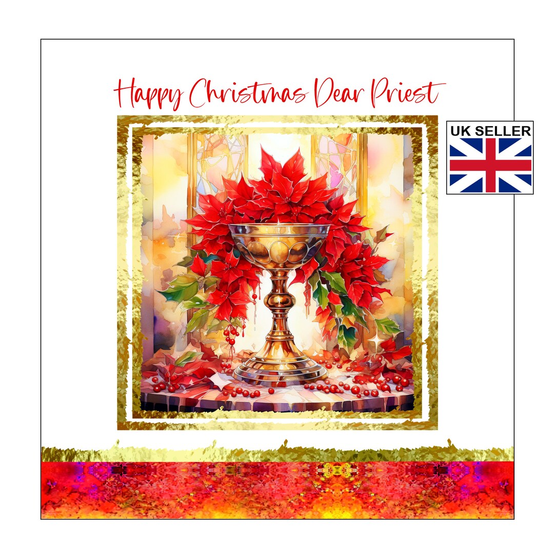 Priest Christmas Card Christmas Card for Priest - Etsy