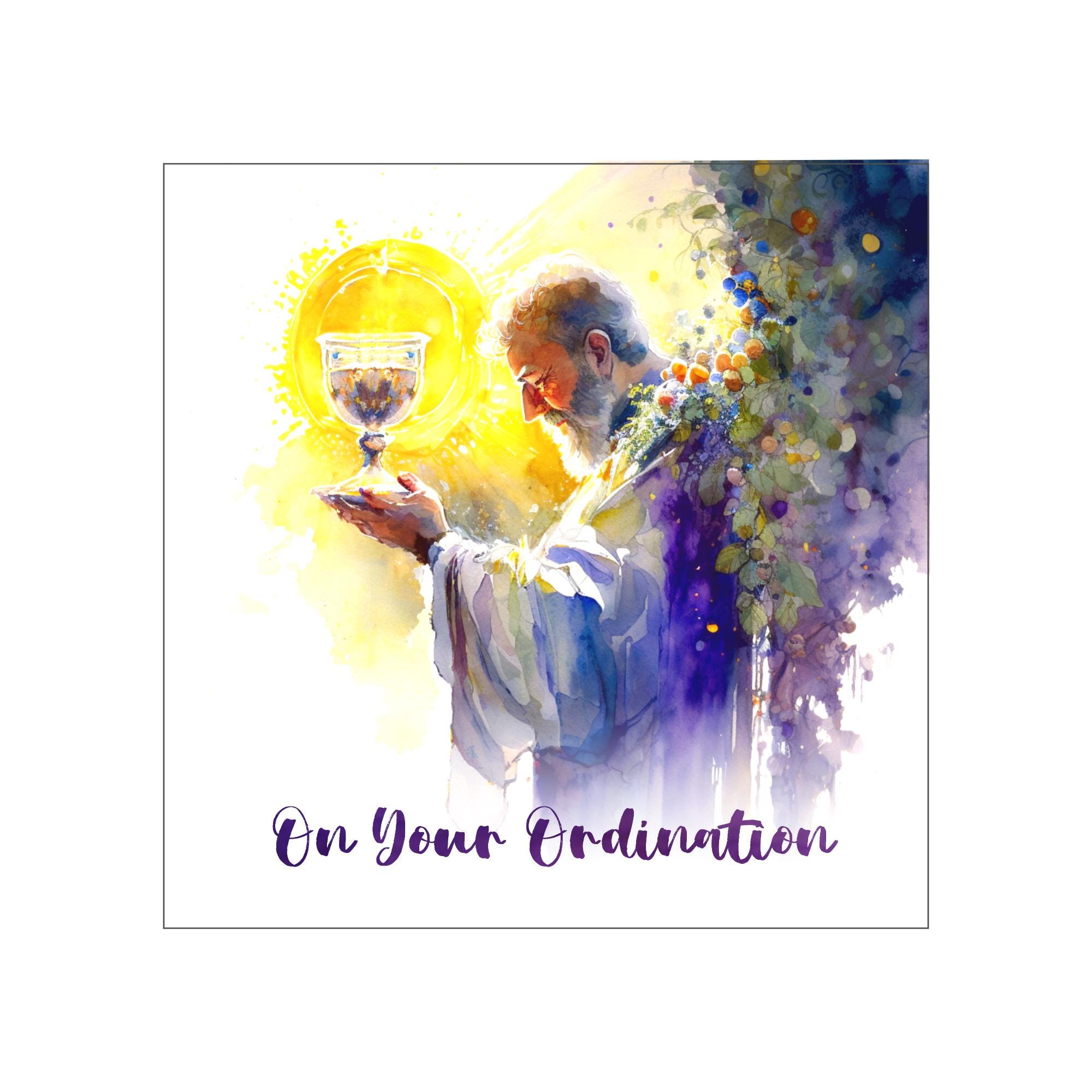 Priest Ordination Card | Clergy Celebration Greetings - Etsy