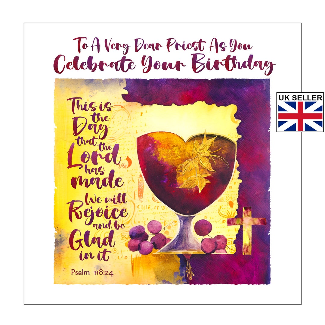 Priest Birthday Card - Etsy