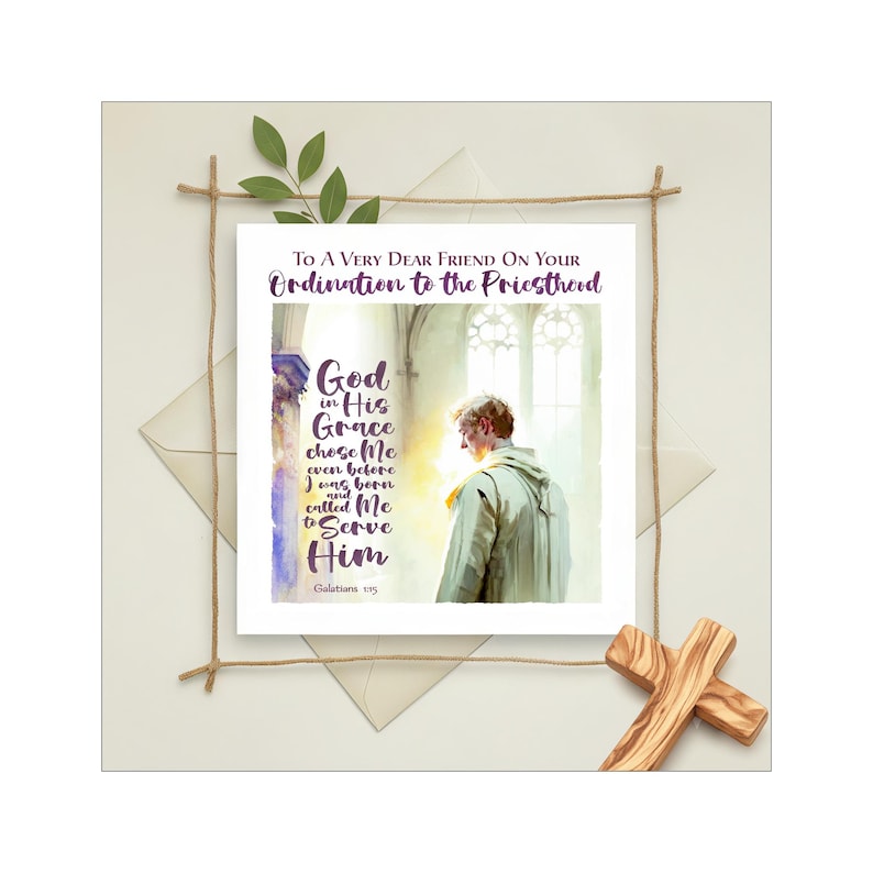 Ordination to the Priesthood Card – Religious Congratulations Card for ...