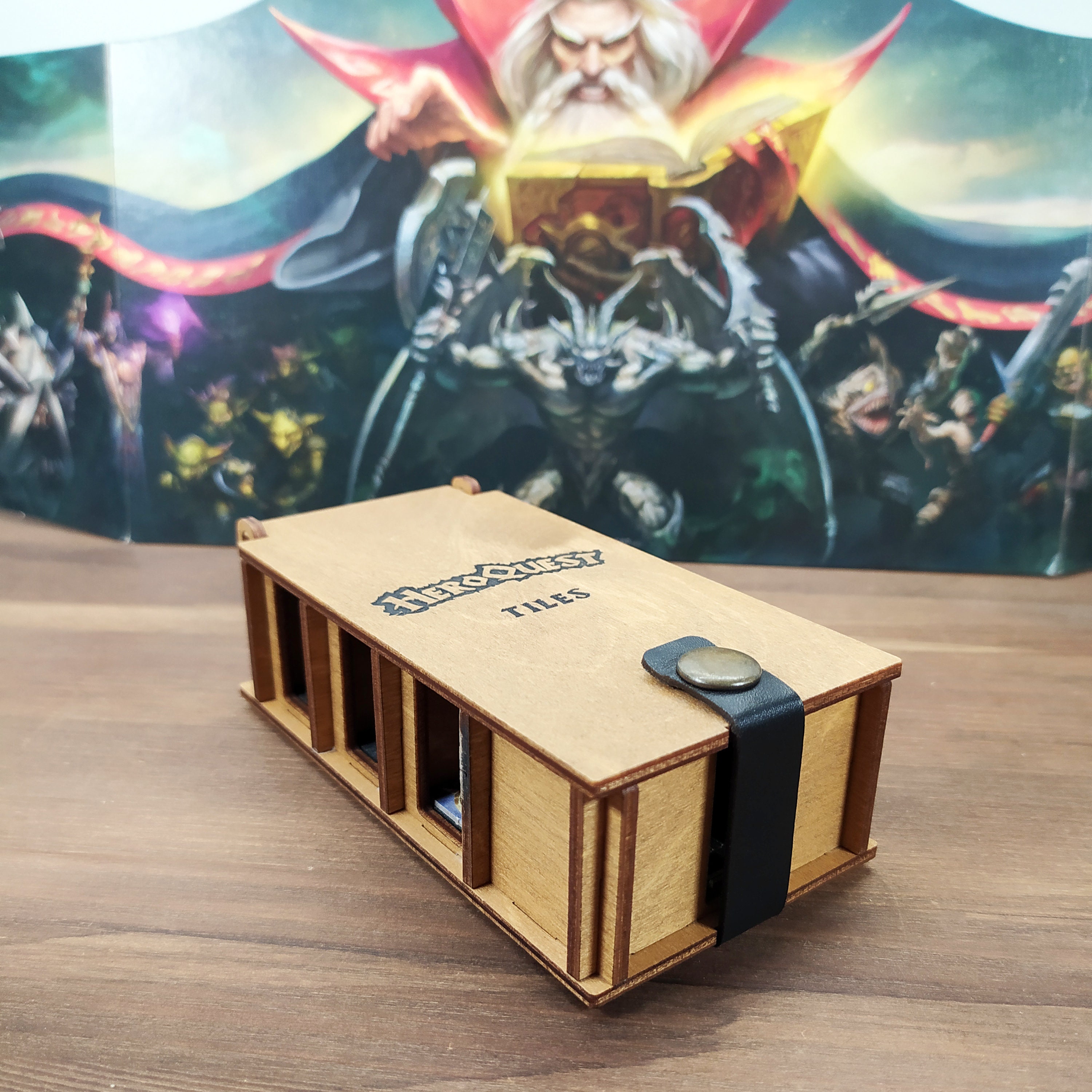 Heroquest 2021 Tiles Holder Organizer in Wood and Leather - Etsy