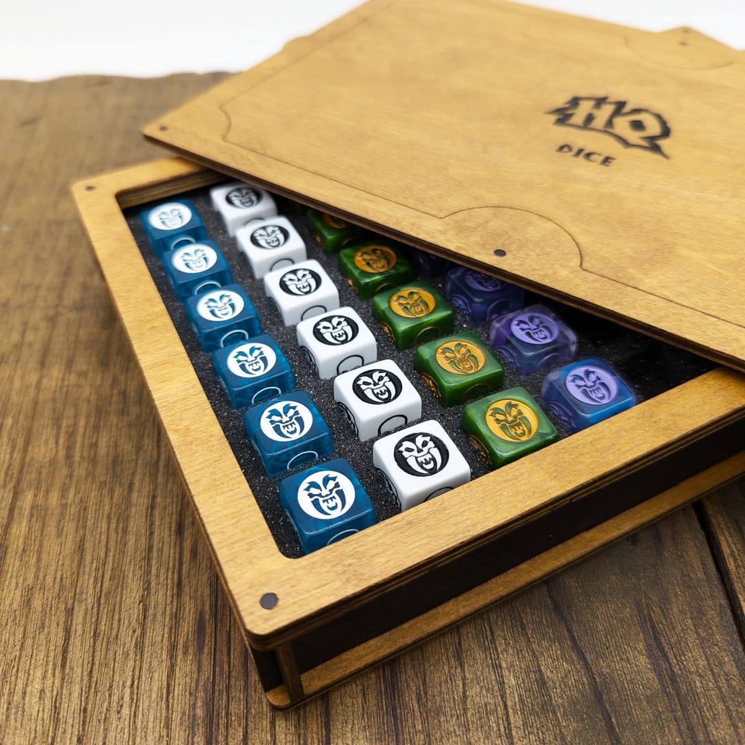 Heroquest Wooden Dice Box for 60 Dice and Dice Tray. Perfect for ...