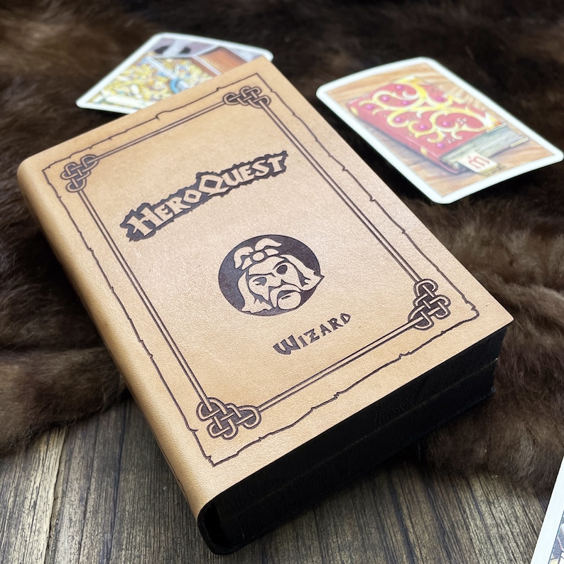 Heroquest Character Boxes Set in Wood and Leather With Old Book Tome ...