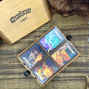 Heroquest Cards Holder Wooden Box for NEW 2021 and OLD 1990 Versions ...