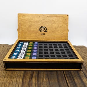 Heroquest Wooden Dice Box for 60 Dice and Dice Tray. Perfect for ...