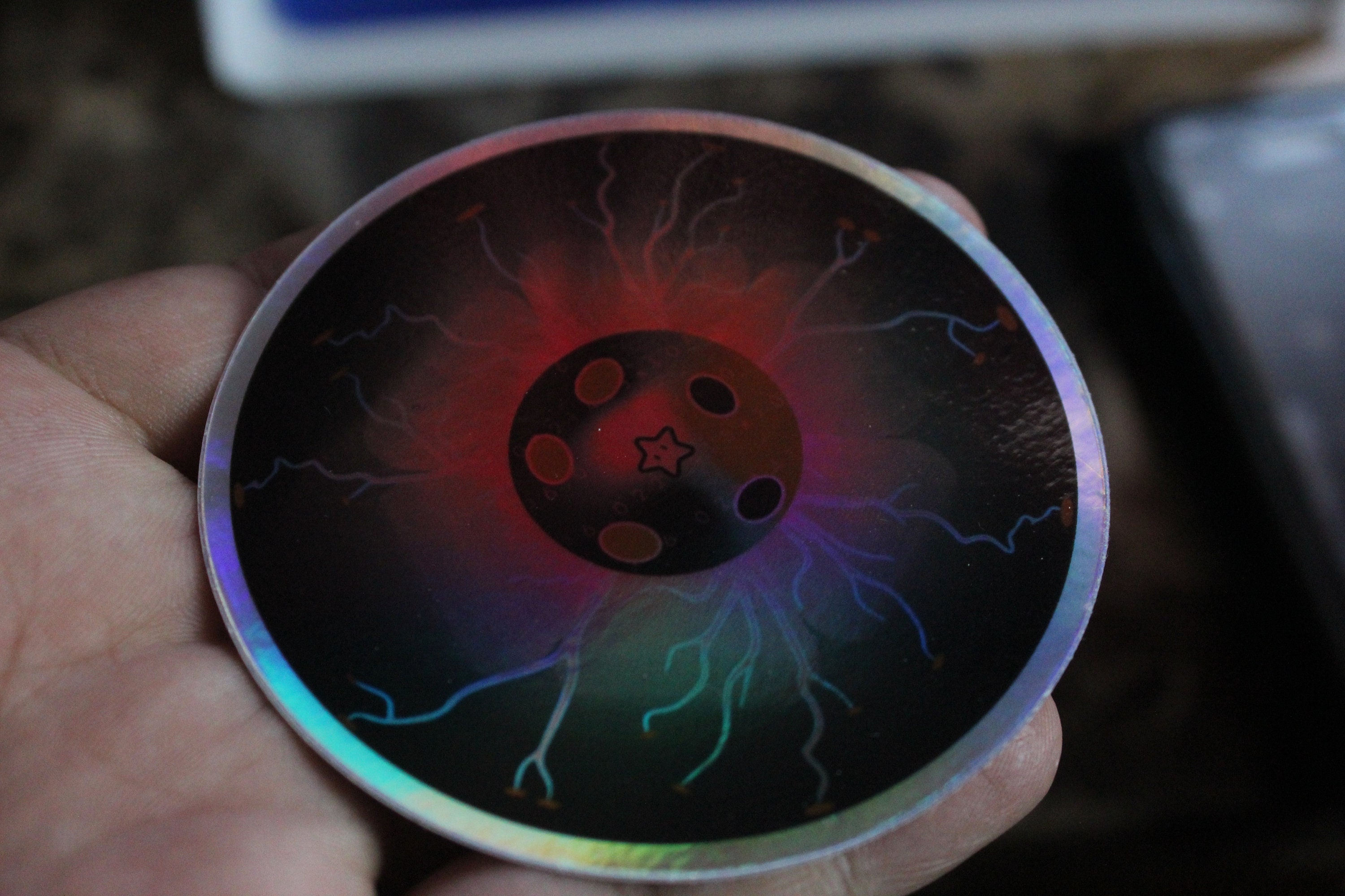 Plasma Ball Holographic Sticker - Etsy