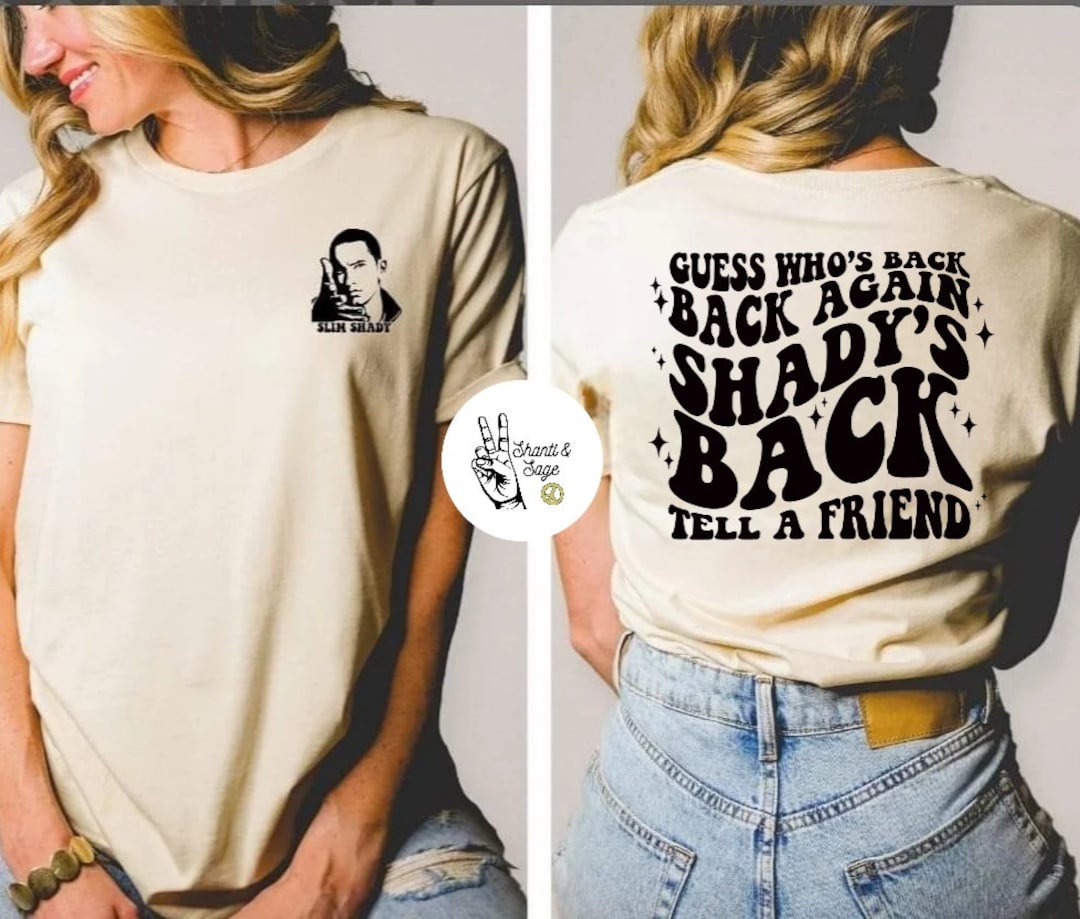 Guess Who's Back, Back Again, Shady's Back, Tell a Friend - Etsy