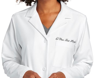 Embroidered Lab Coat - Etsy