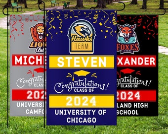 Custom Graduation Flag, Graduate Yard Sign, College Grad Flag, College ...