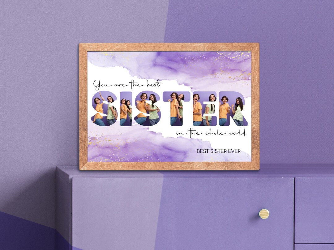 Personalized Sister Wood Frame Home Decor, Gift for Sister, Sister ...