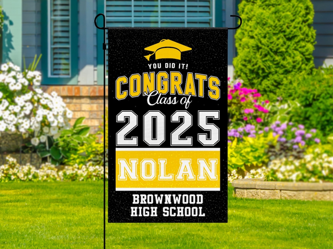 Custom Graduation Flag, Graduate Yard Sign, College Grad Flag, College ...
