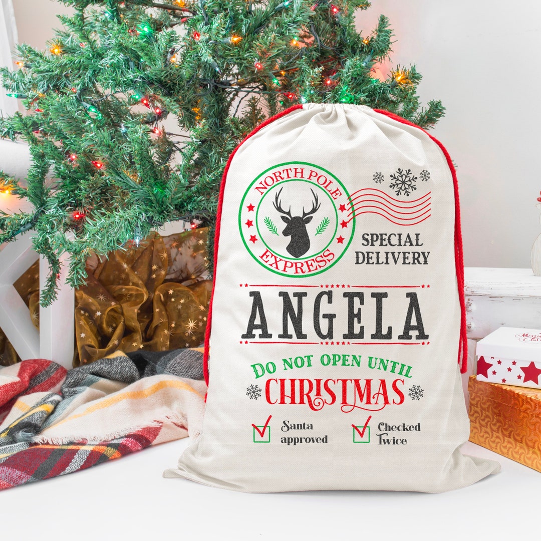 Christmas Custom Santa Sack, Personalized Santa Sack, Custom Stocking ...
