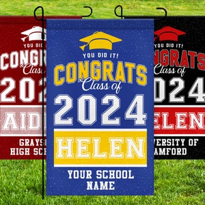 Custom Graduation Flag, Graduate Yard Sign, College Grad Flag, College ...