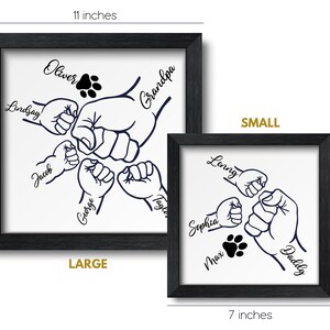 Fist Bump Dad and Kids Framed Sign, Gift for Dad, Personalized Gifts ...