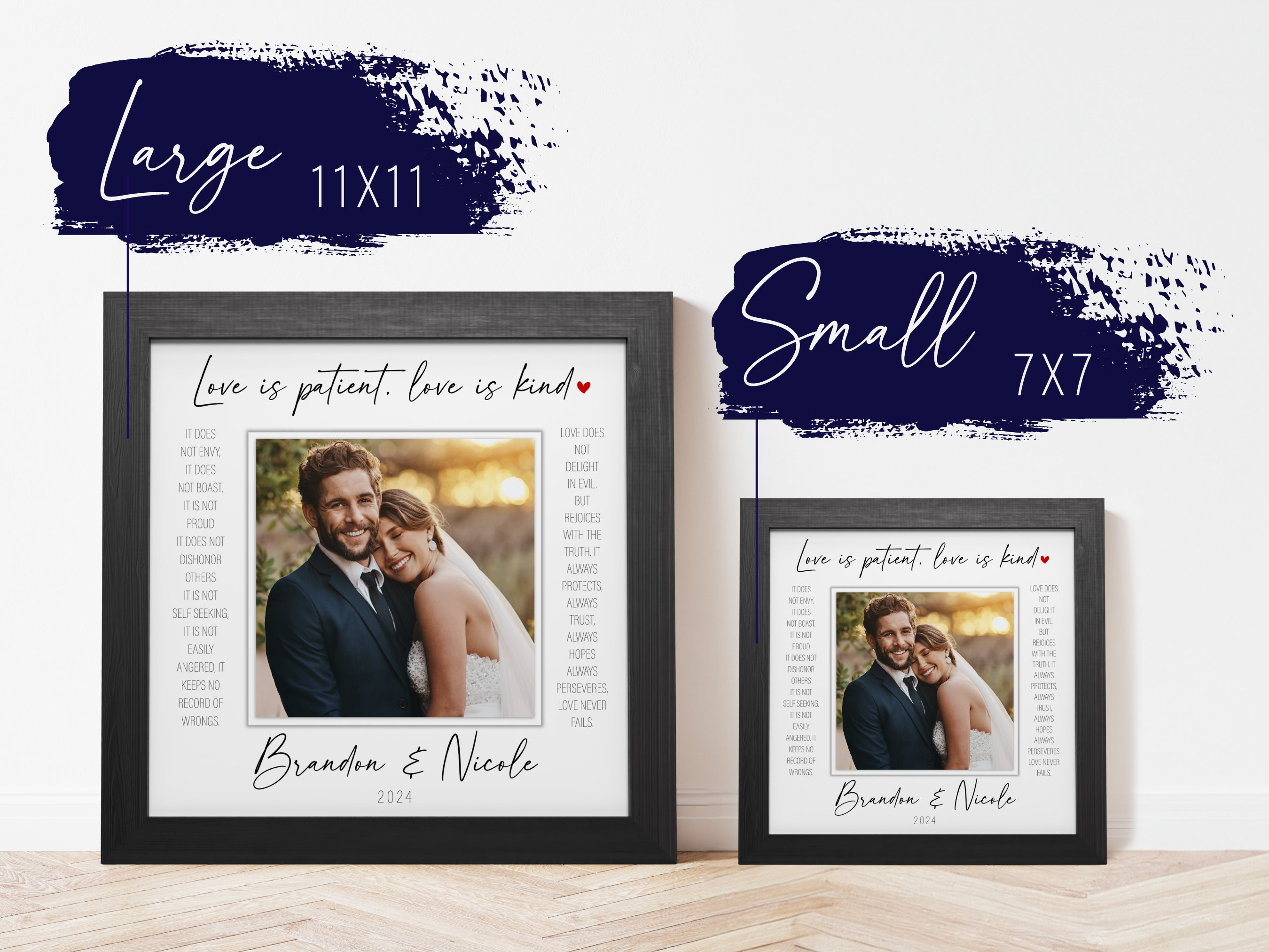 Personalized Wedding Gift, Wedding Couple Photo Frame, Couple Keepsake ...