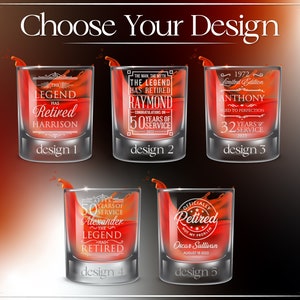 Retirement Gifts for Men, Engraved Retirement Crystal Whiskey Glass ...