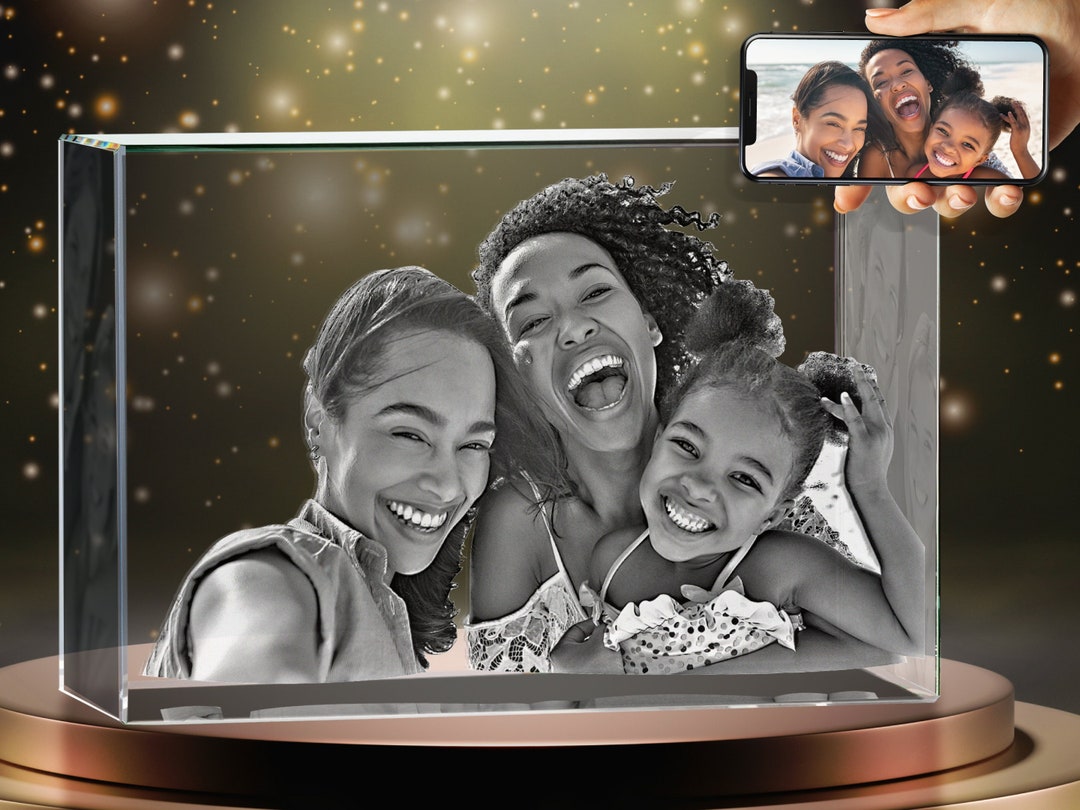 3D Crystal Photo With Light, 3D Crystal W Picture, Personalized Gifts ...