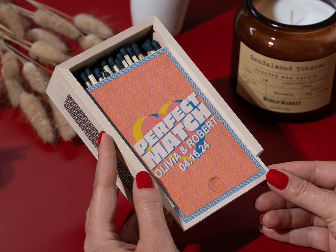 Couples Matchbox Wood, Personalized Gifts for Couples, the Perfect ...