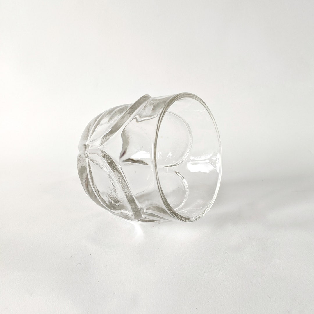 Press Glass Bowl With Flower Relief by Peill & Putzler - Etsy