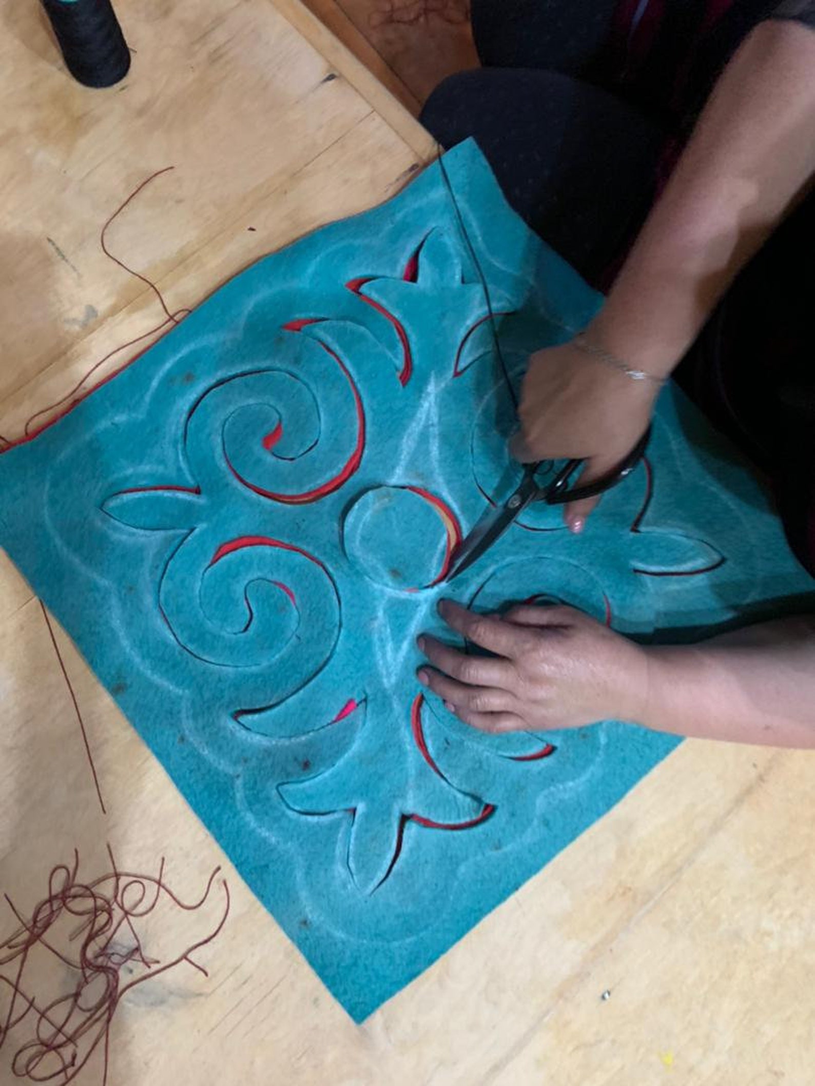 Felt Kyrgyzstan Shyrdak Handmade Cushion Cover 50cm X 50cm - Etsy