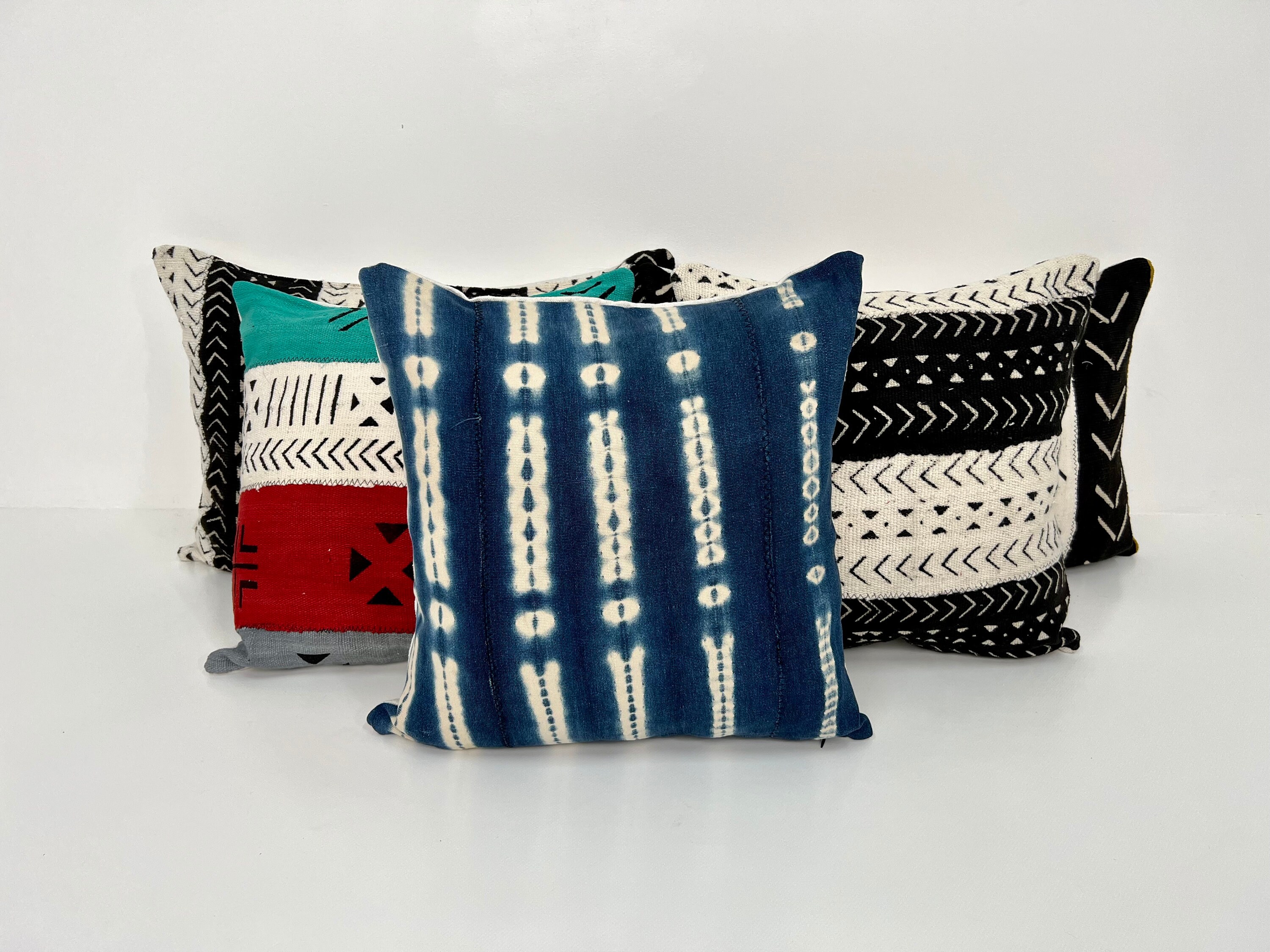 Mali Indigo Blue Cloth Cushion Cover, 45cm X 45cm (18"), West African ...