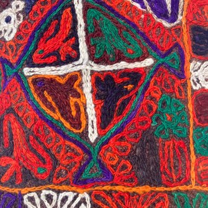 Embroidered Vintage Iraq Wool Cushion Cover, 70cm X 40cm (28" X 16 ...