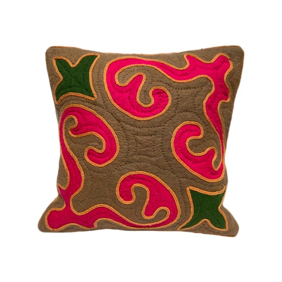 Kyrgyzstan Shyrdak Nomadic Handmade Traditional Felt Cushion - Etsy
