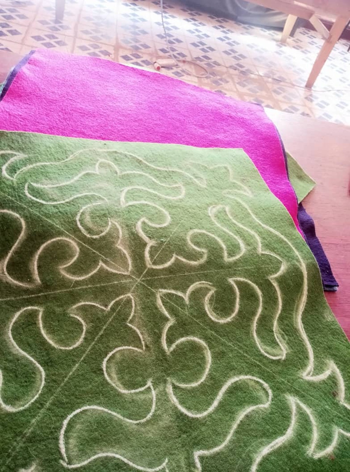 Kyrgyzstan Shyrdak Nomadic Handmade Traditional Felt Cushion | Etsy