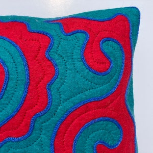 Krygyz Shyrdak traditional Felt Handmade Cushion Cover, 50cm X 50cm ...