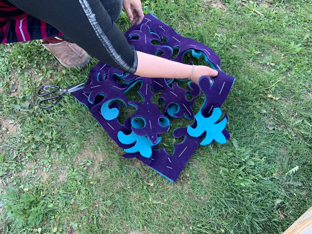 Red Pink Felt Shyrdak Kyrgyzstan Handmade Traditional - Etsy