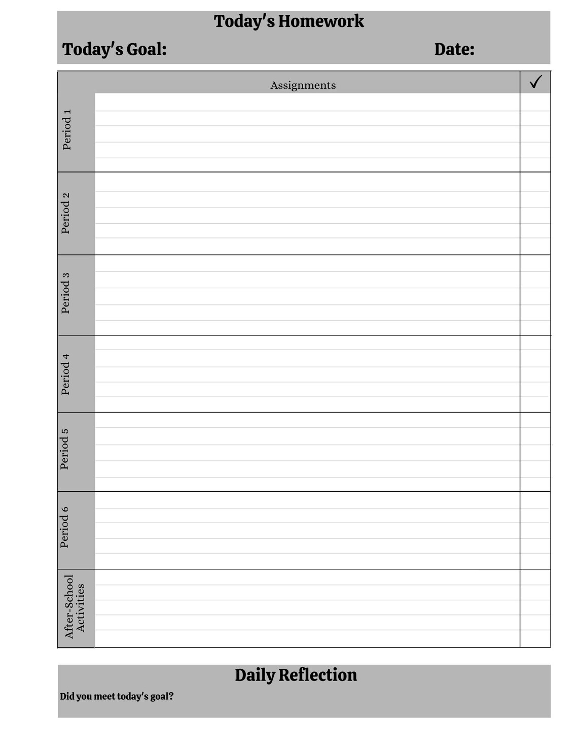 Middle School Student Planner Pages/high School Student Planner Pages ...