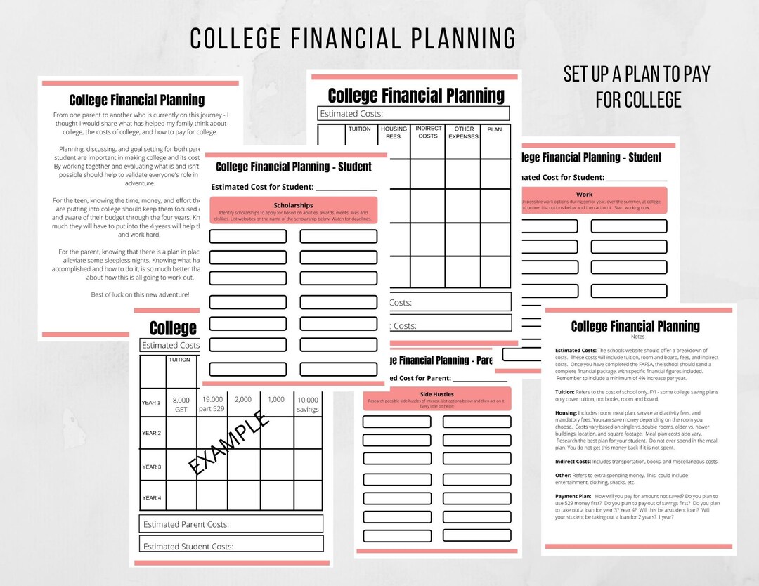 College Planning, Financial Planning, How to Pay for College - Etsy