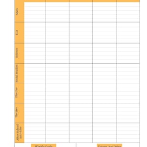 Middle School Student Planner Pages/high School Student Planner Pages ...