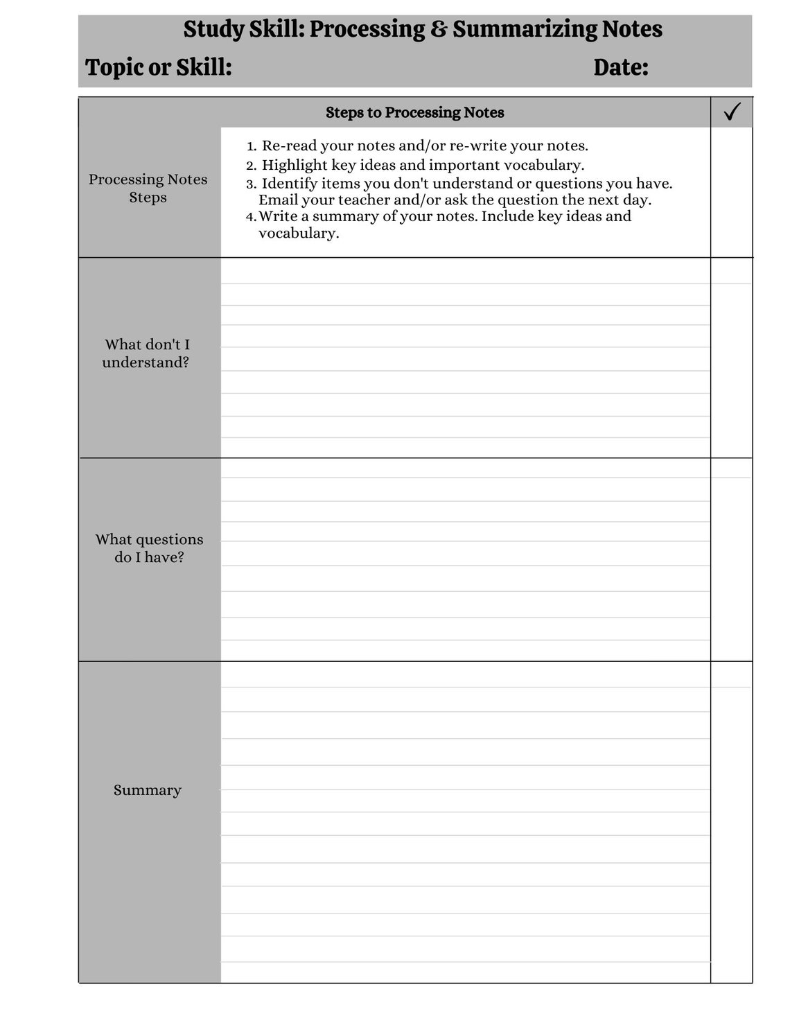 Middle School Student Planner Pages/high School Student Planner Pages ...