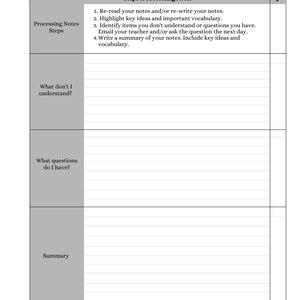 Middle School Student Planner Pages/high School Student Planner Pages ...
