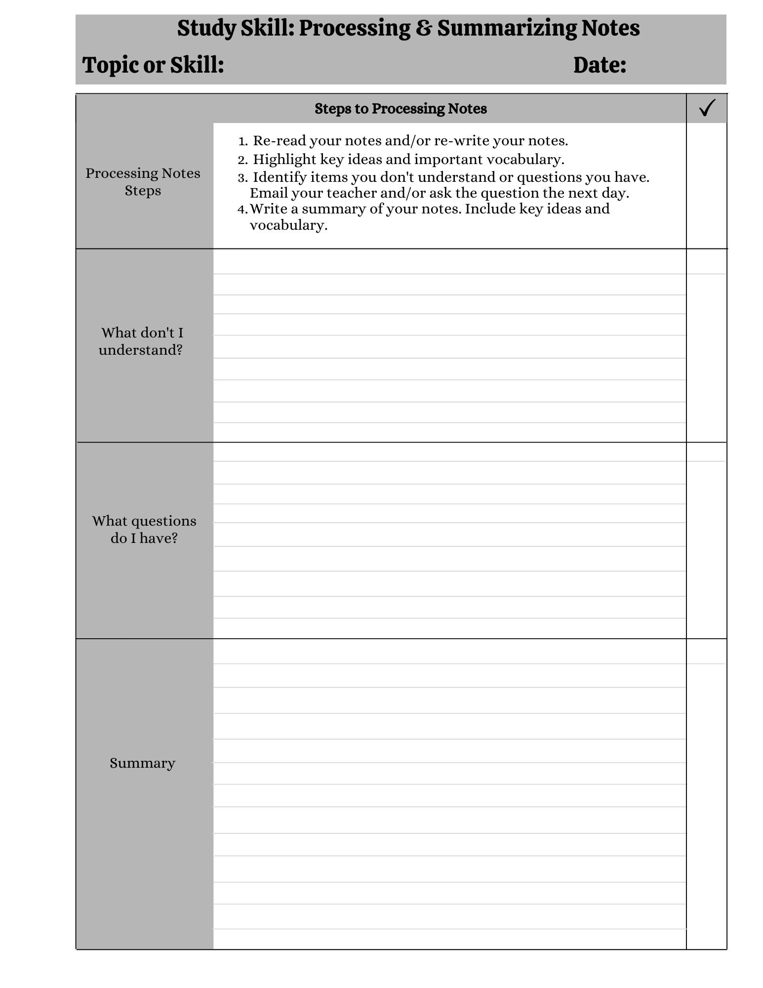 Middle School Student Planner Pages/high School Student Planner Pages ...