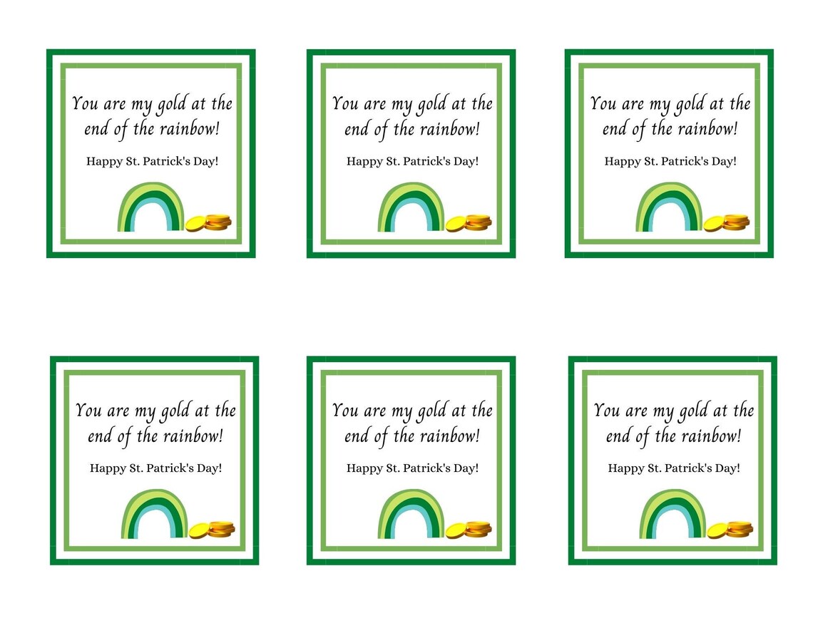 Printable St. Patrick's Day Gift Tag/gift Tag/saint Patricks Day ...