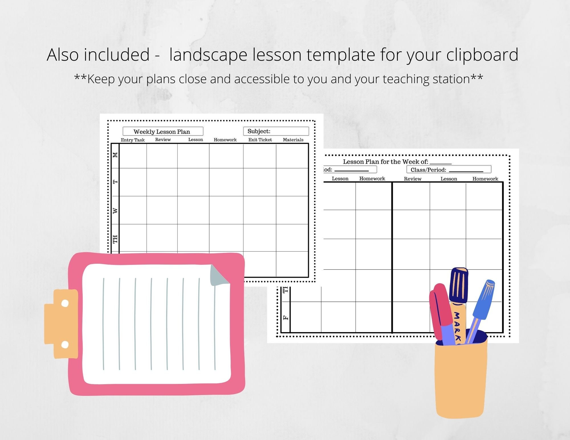 Teacher Planning Pages, Class Organizer, Planner, Essential Teaching ...